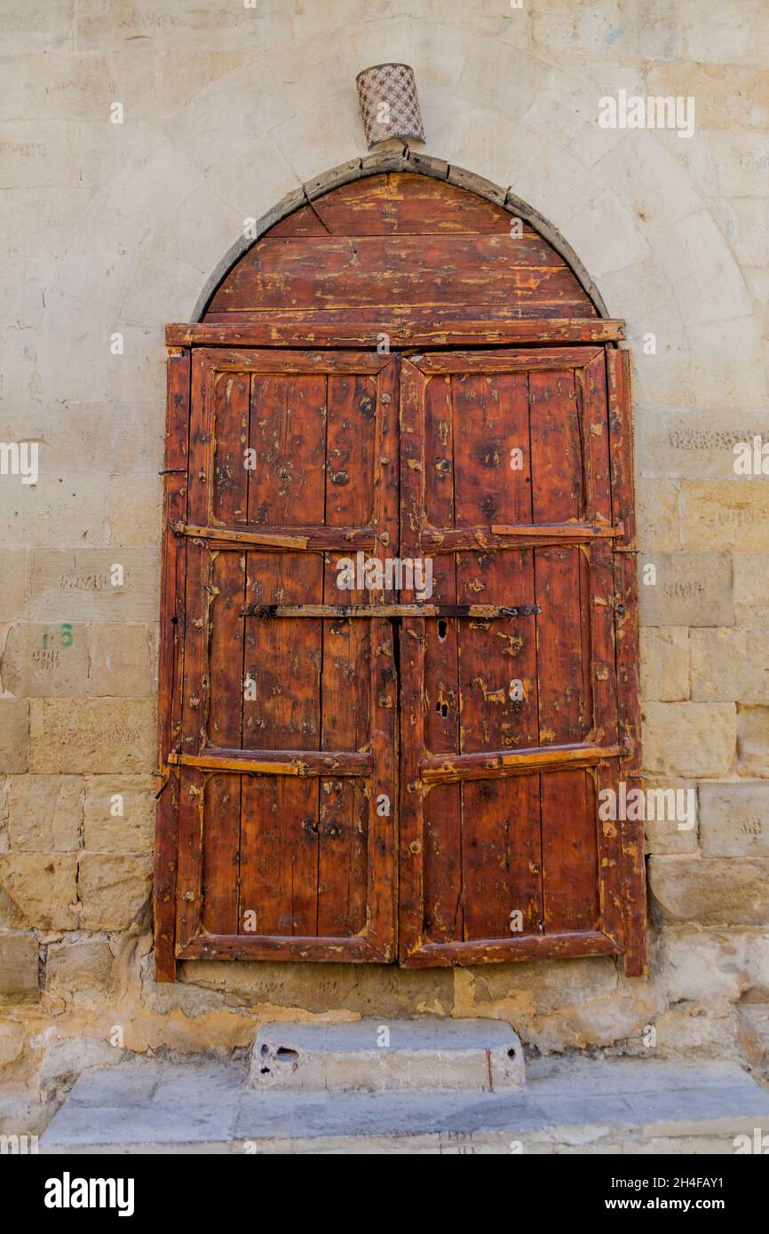 Old wooden door in Salt town, Jordan Stock Photo - Alamy