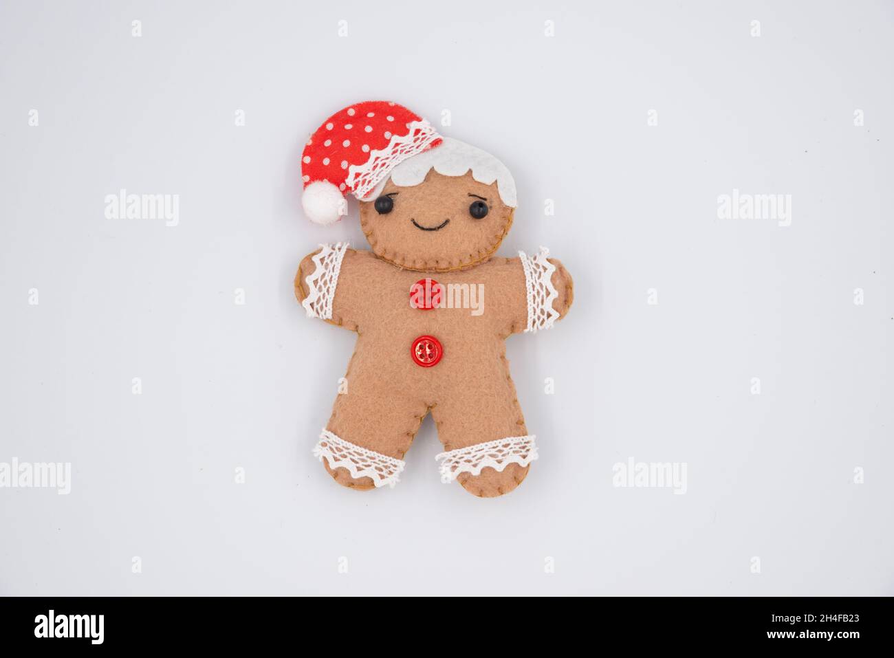Gingerbread classic cookie hero toy isolated on a white background ...