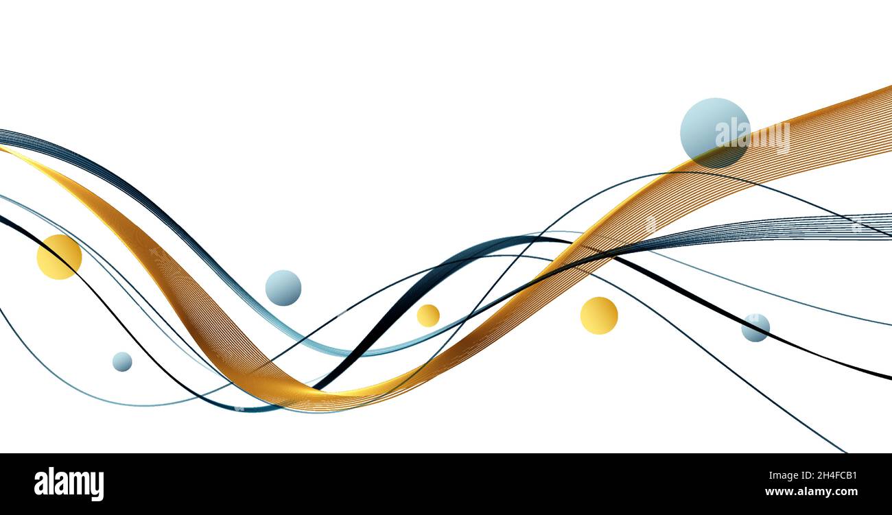 Vector abstract colorful flowing wave lines. Design element for wedding ...