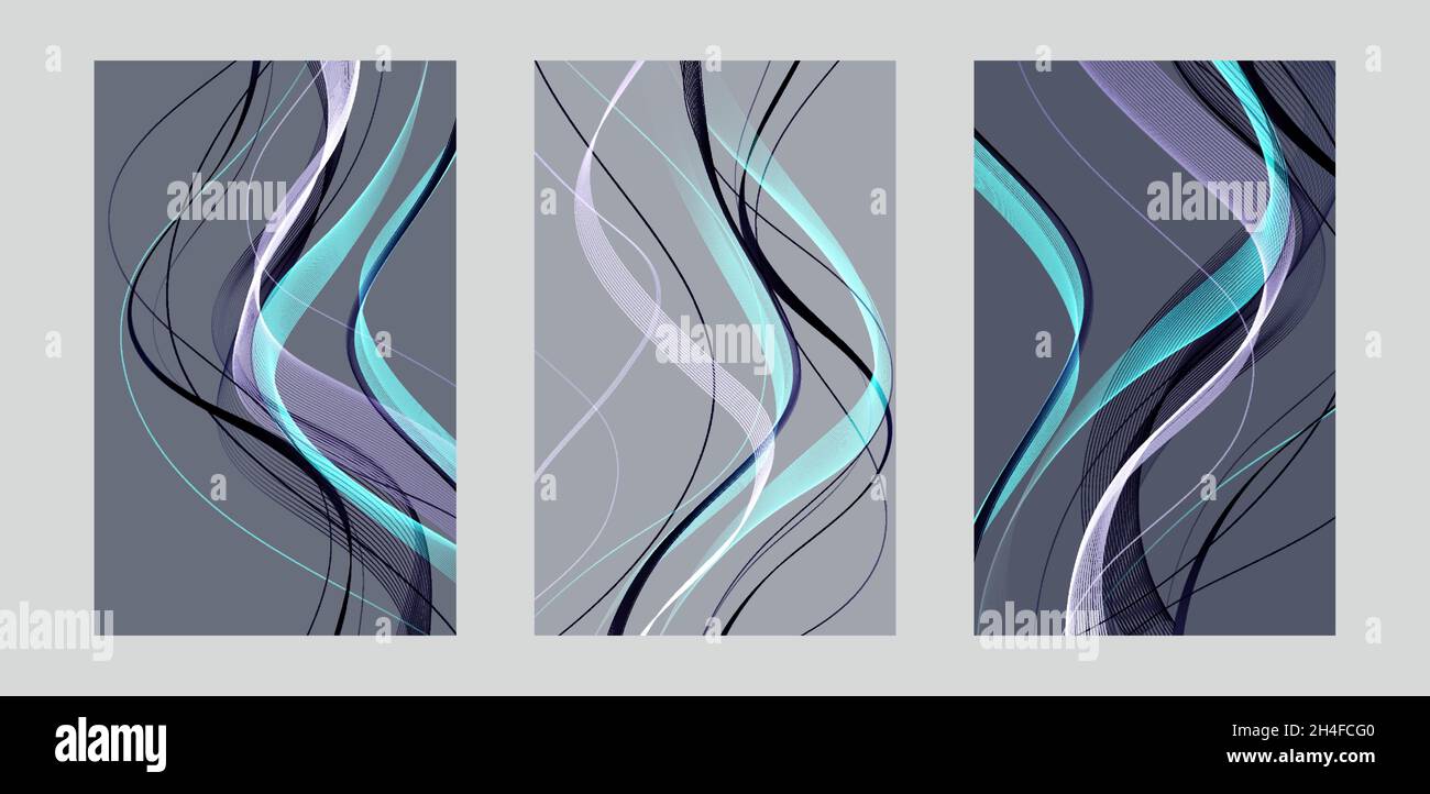 Vector abstract colorful flowing wave lines. Design element for wedding ...