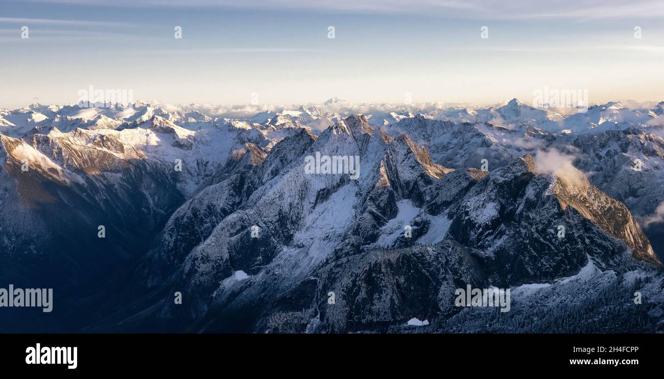 Aerial View of Canadian Rocky Mountains Stock Photo - Alamy