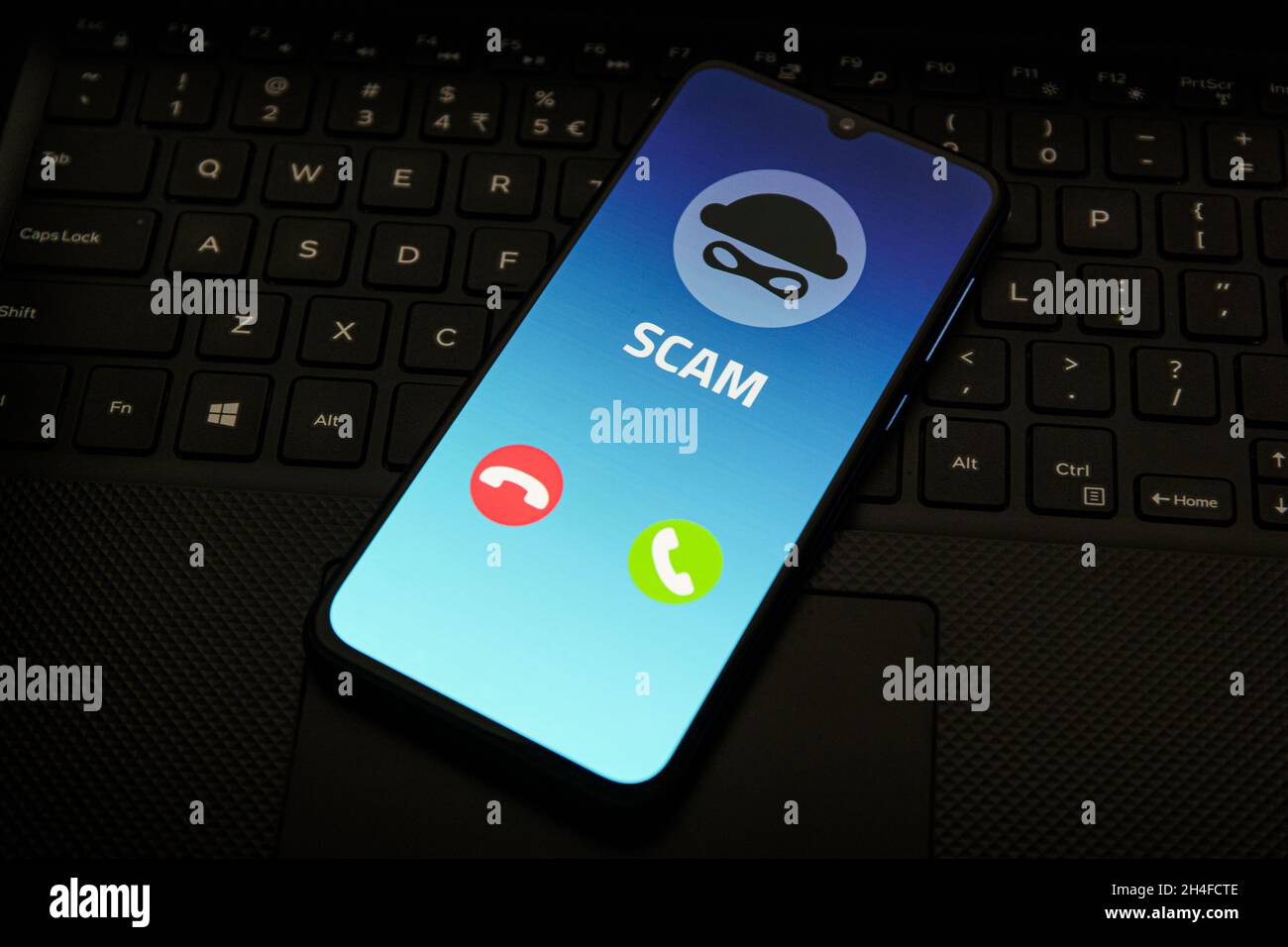 Suspicious hand phone call hi-res stock photography and images - Alamy