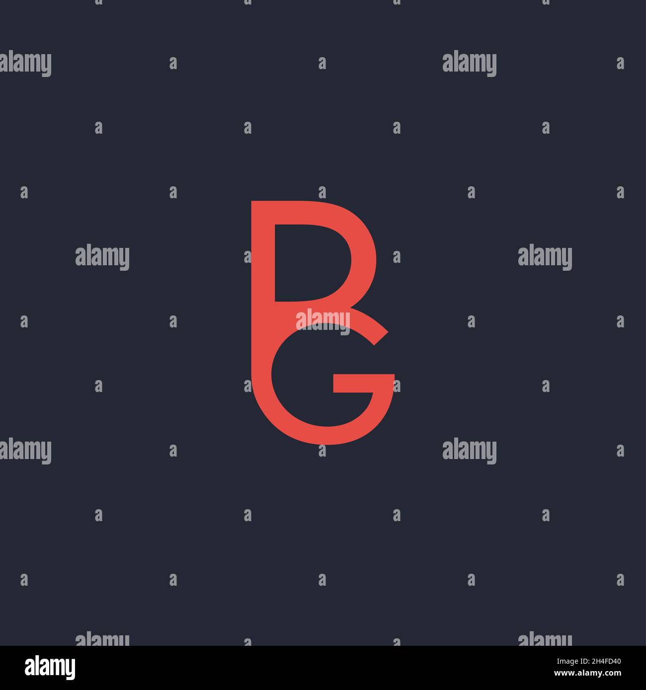 Professional Innovative Initial BG logo and BG logo. Letter BG Minimal ...