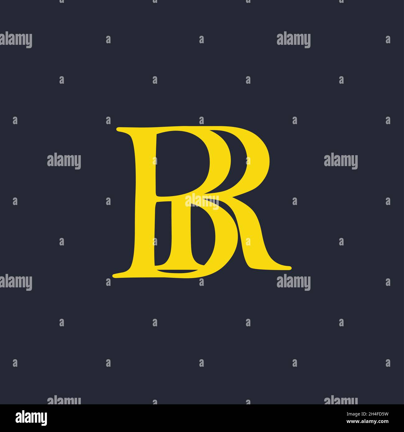 Professional Innovative Initial BR logo and BR logo. Letter BR Minimal elegant Monogram. Premium ...