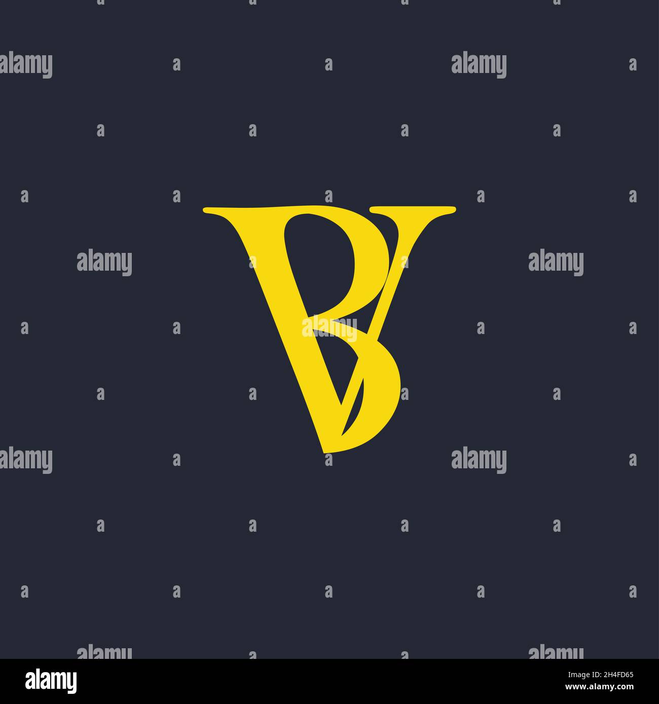 Professional Innovative Initial BV logo and BV logo. Letter BV Minimal ...