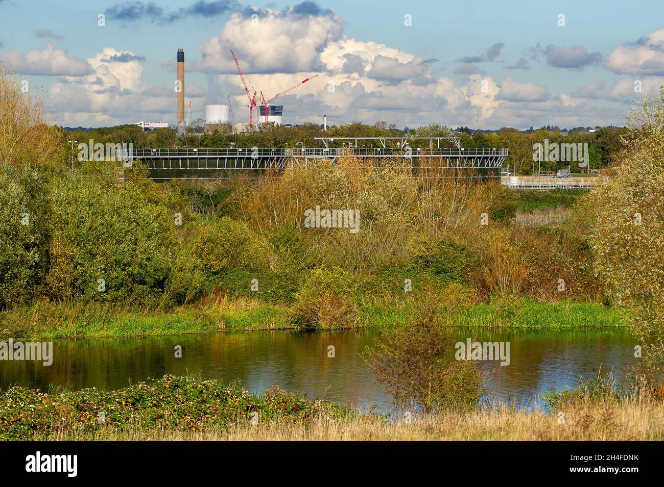 Slough, Berkshire, UK. 2nd November, 2021. Slough Sewage Treatment ...