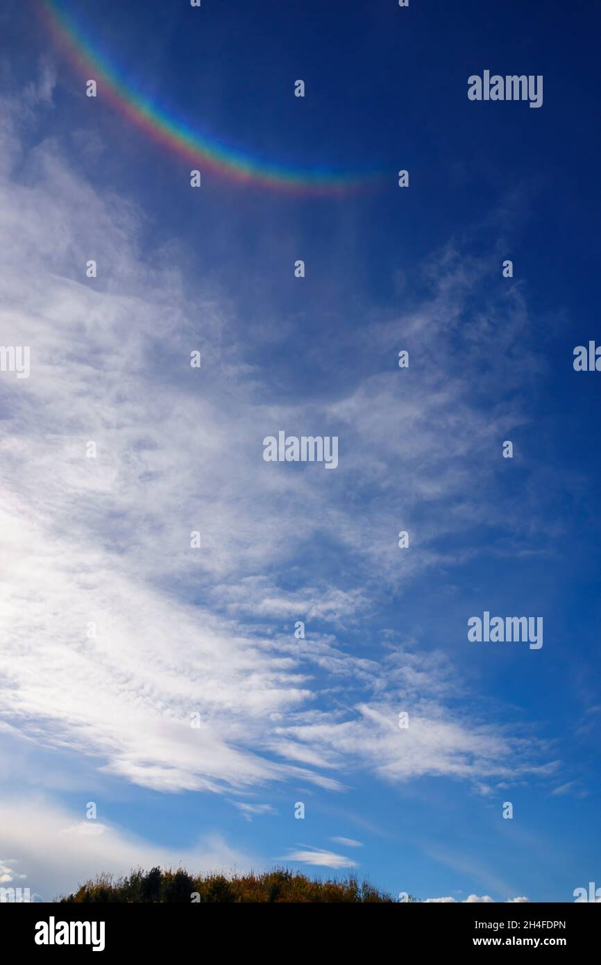 beautiful rainbow colours from a high altitude Circumzenithal arc aka ...