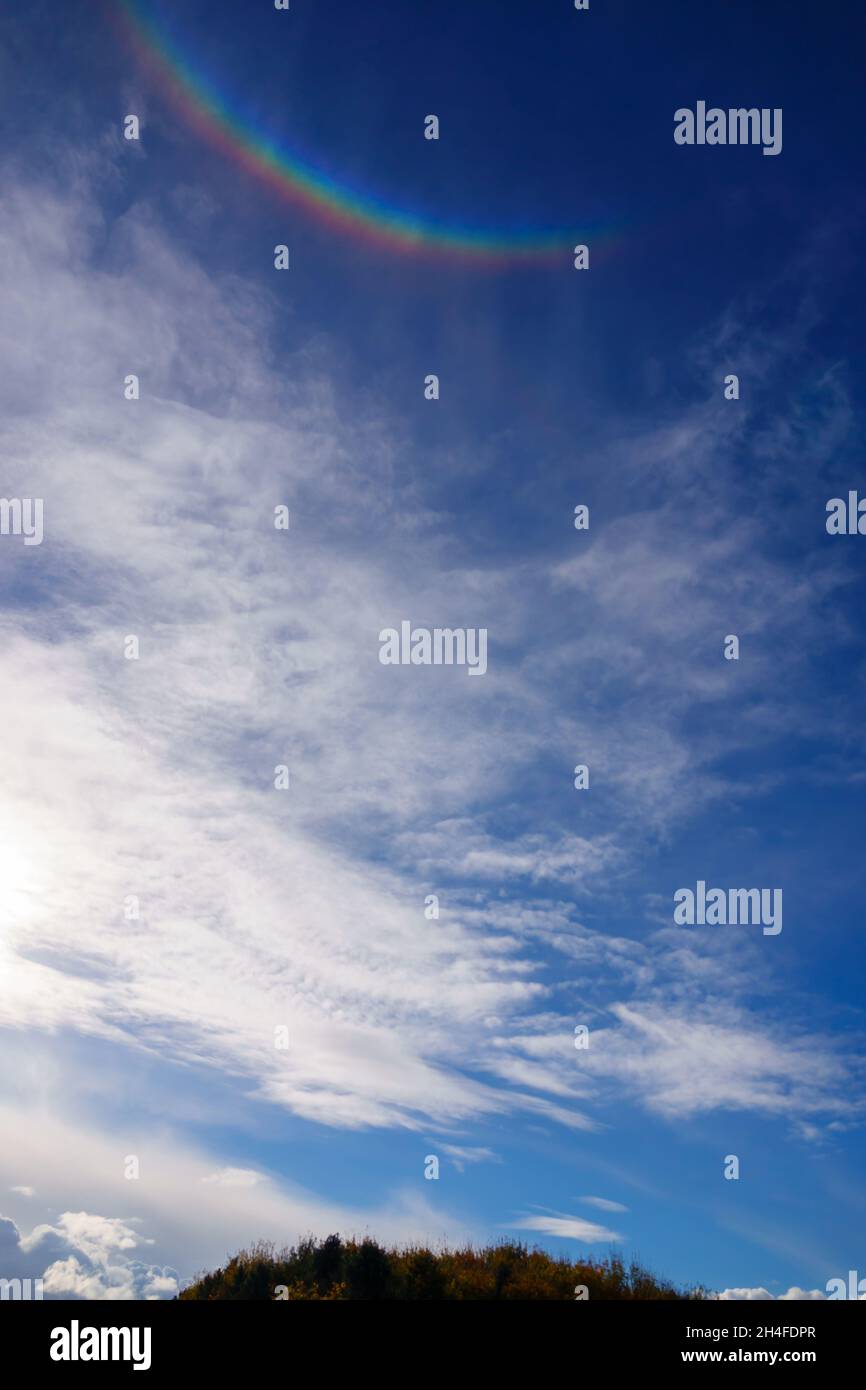 beautiful rainbow colours from a high altitude Circumzenithal arc aka ...