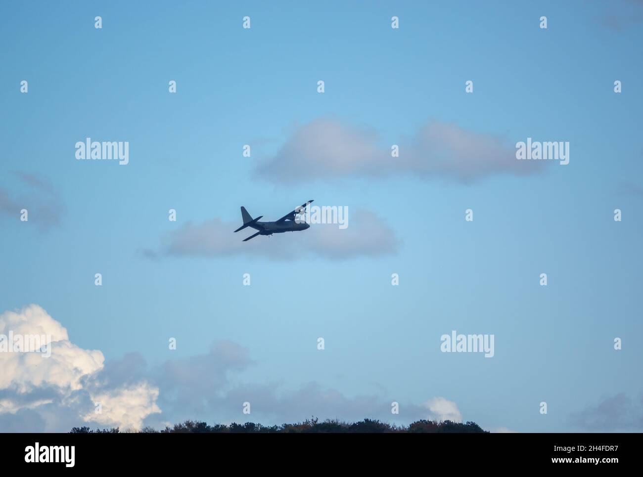 British RAF Lockheed Martin C-130J Hercules aircraft on a military ...