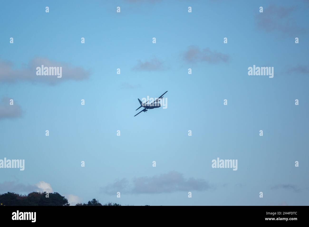 British RAF Lockheed Martin C-130J Hercules aircraft on a military ...