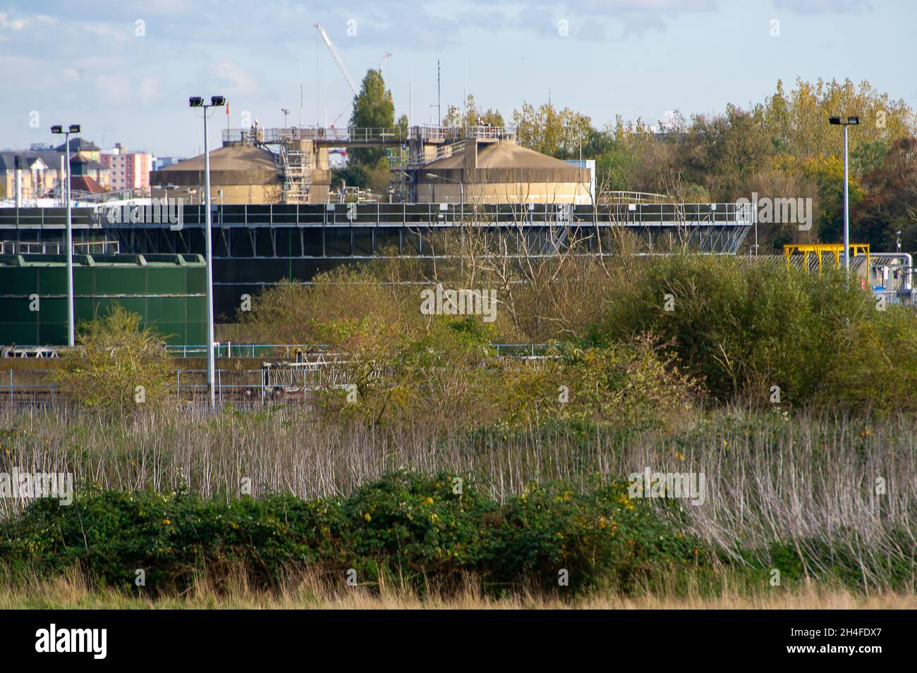 Slough, Berkshire, UK. 2nd November, 2021. Slough Sewage Treatment ...