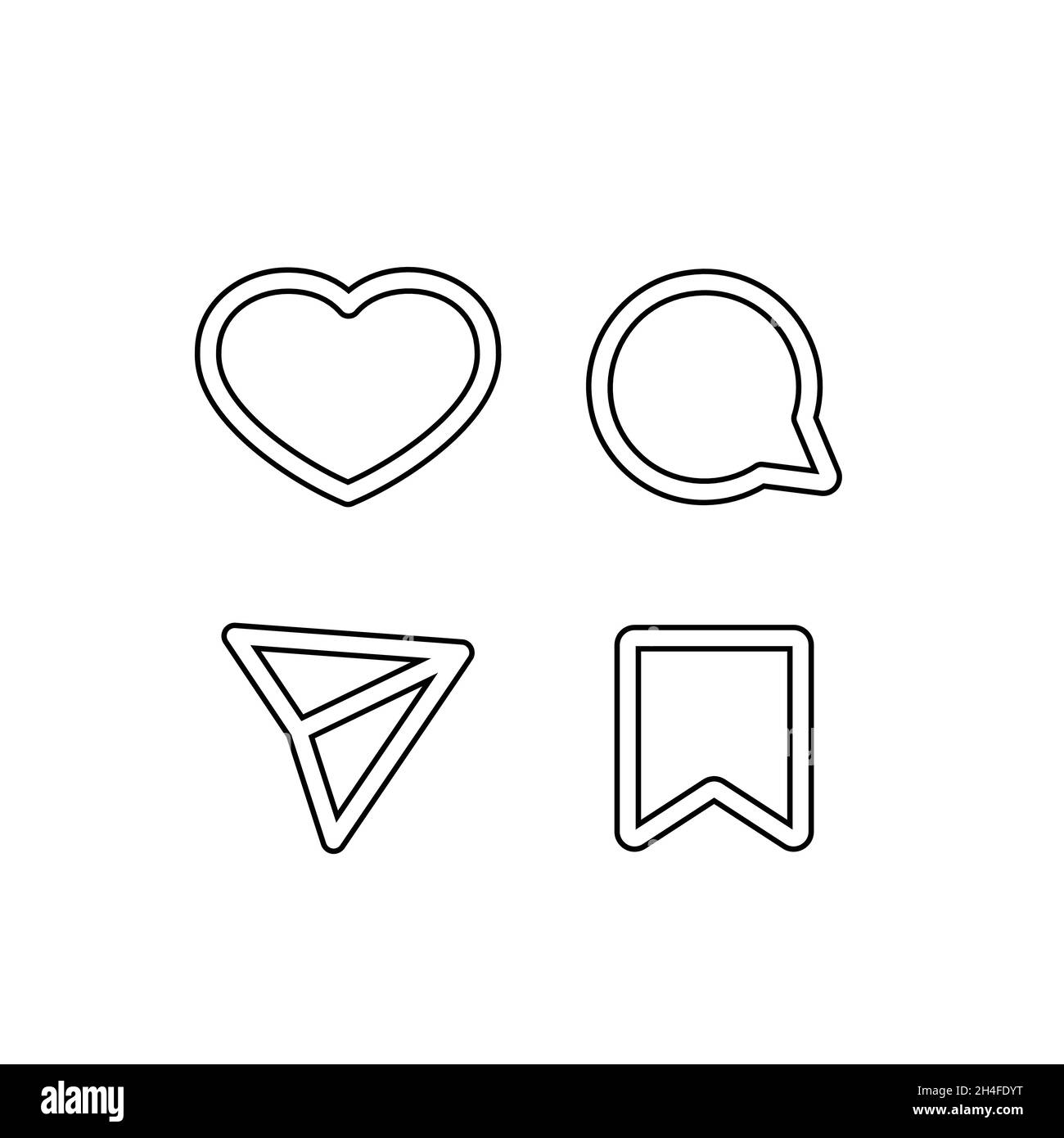 Social media icons outline silhouettes Stock Vector Image & Art - Alamy