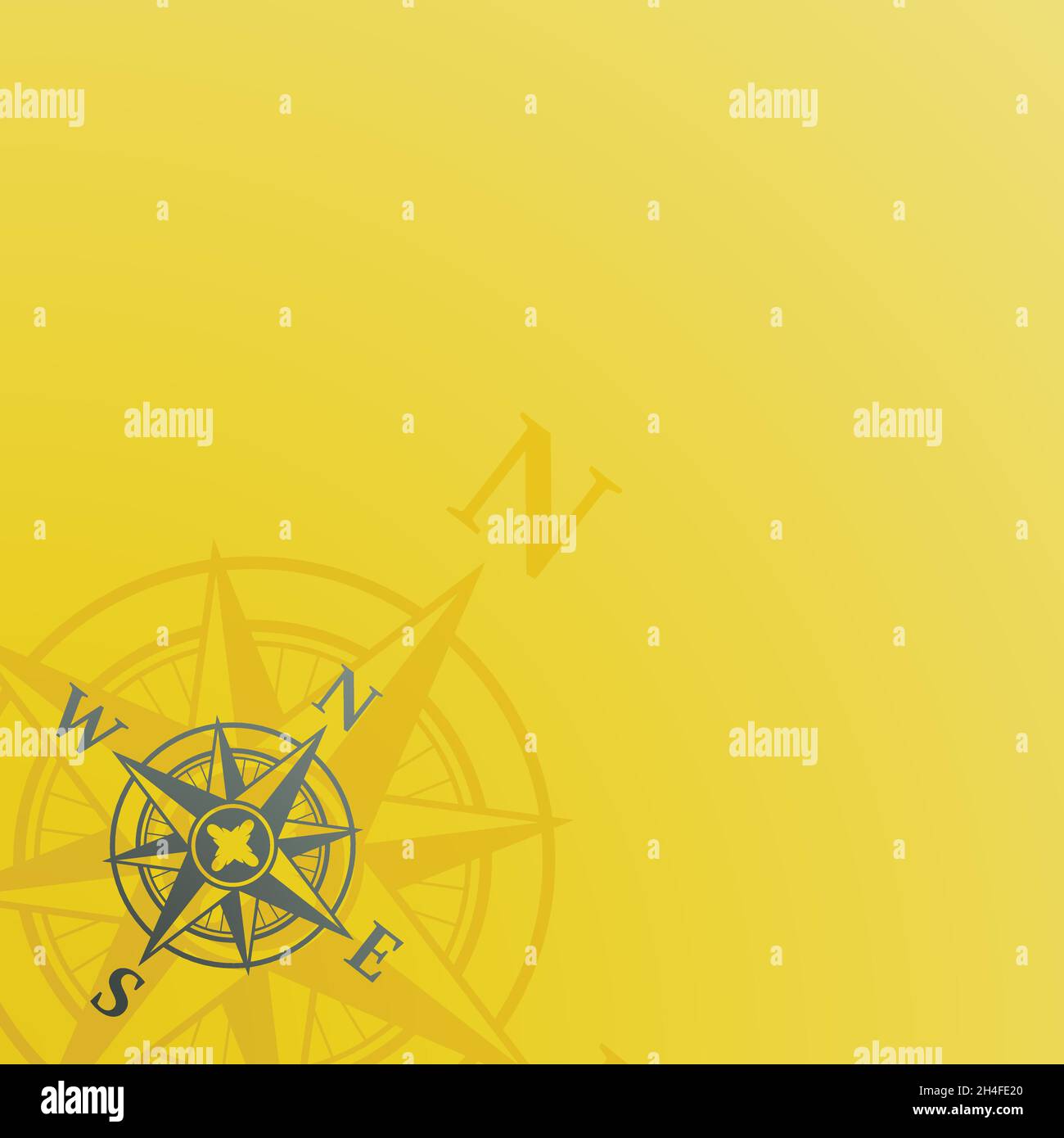 Yellow background with compass silhouette Stock Vector Image & Art - Alamy