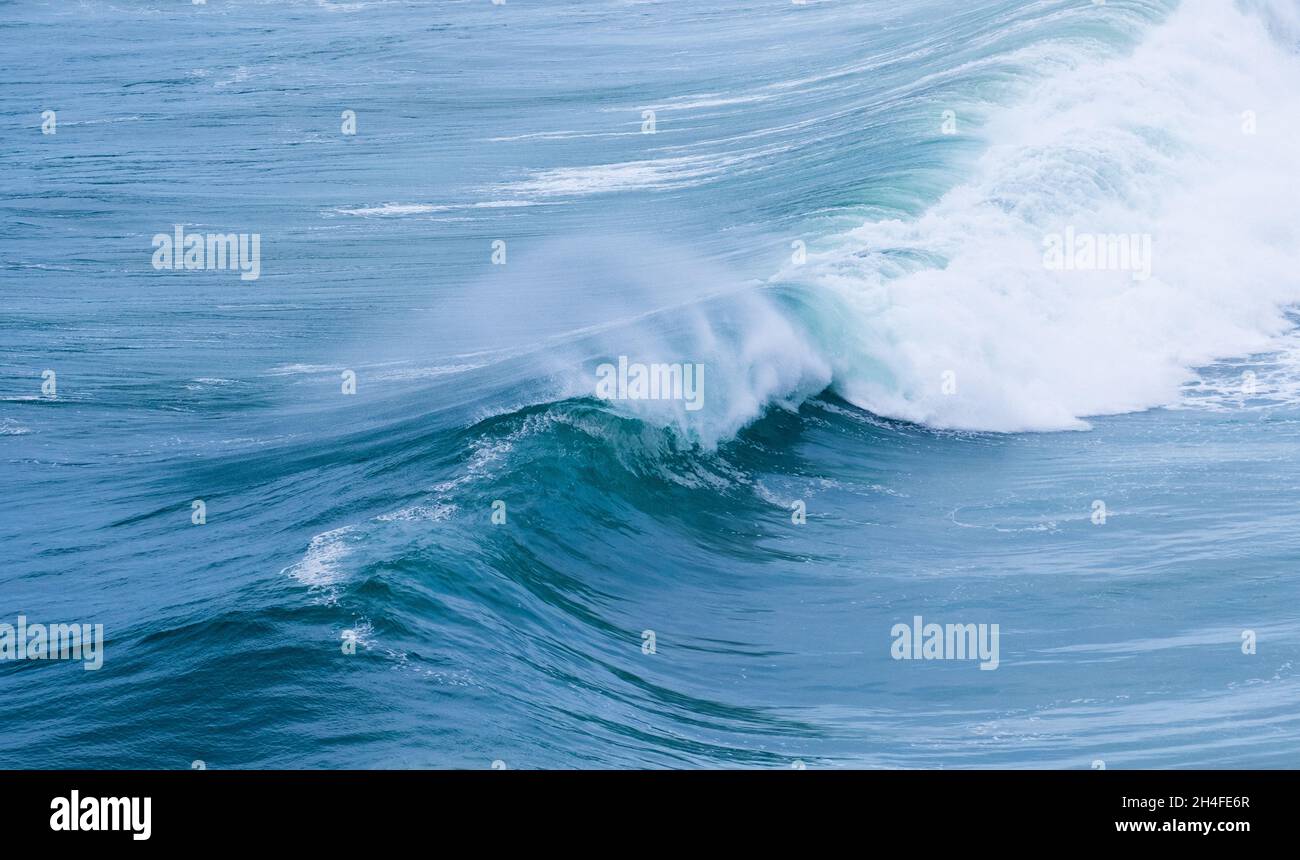 Huge ocean wave breaking in Nazare, Portugal Stock Photo - Alamy