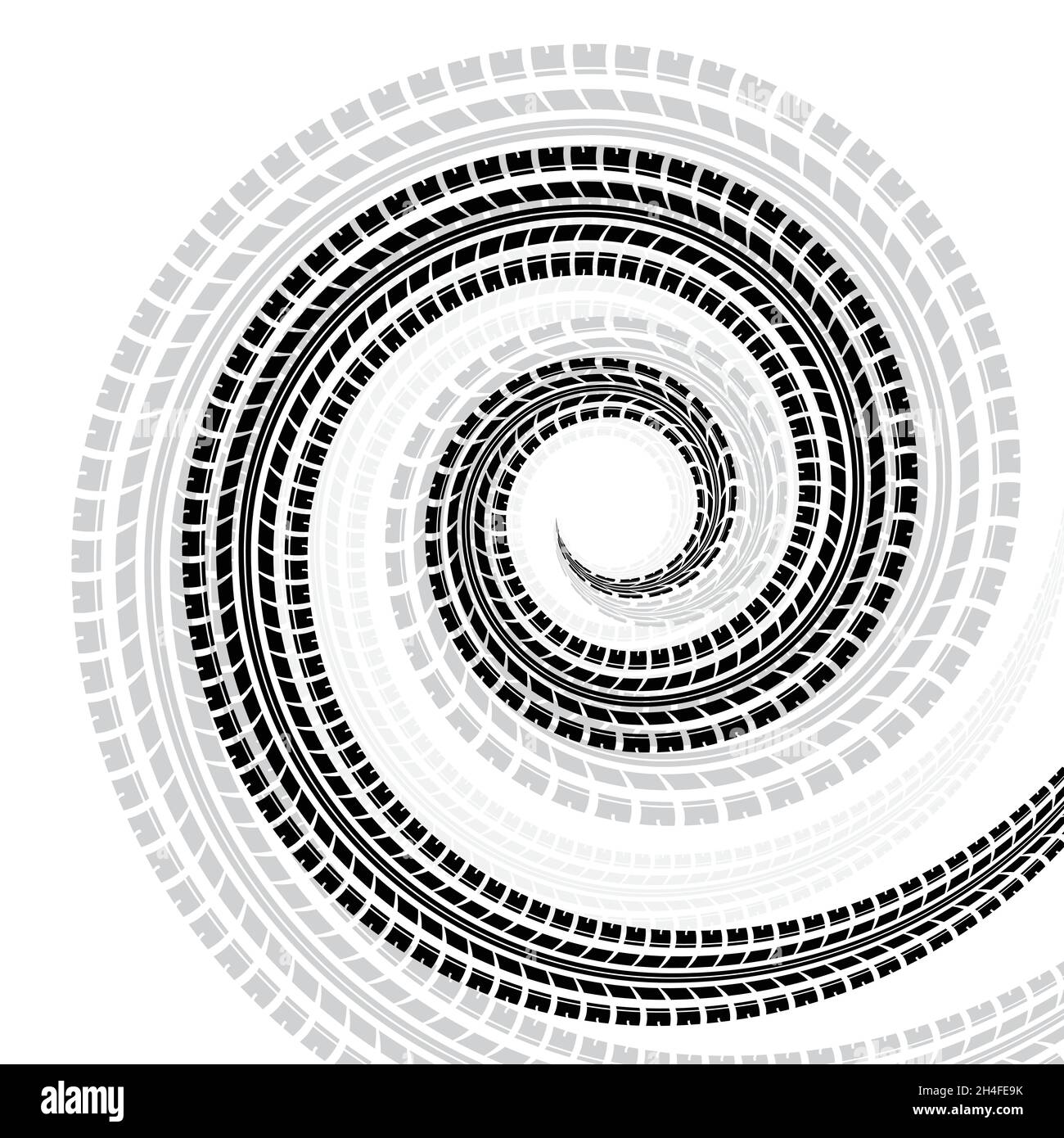 Spiral tire track silhouette with shadow Stock Vector Image & Art - Alamy