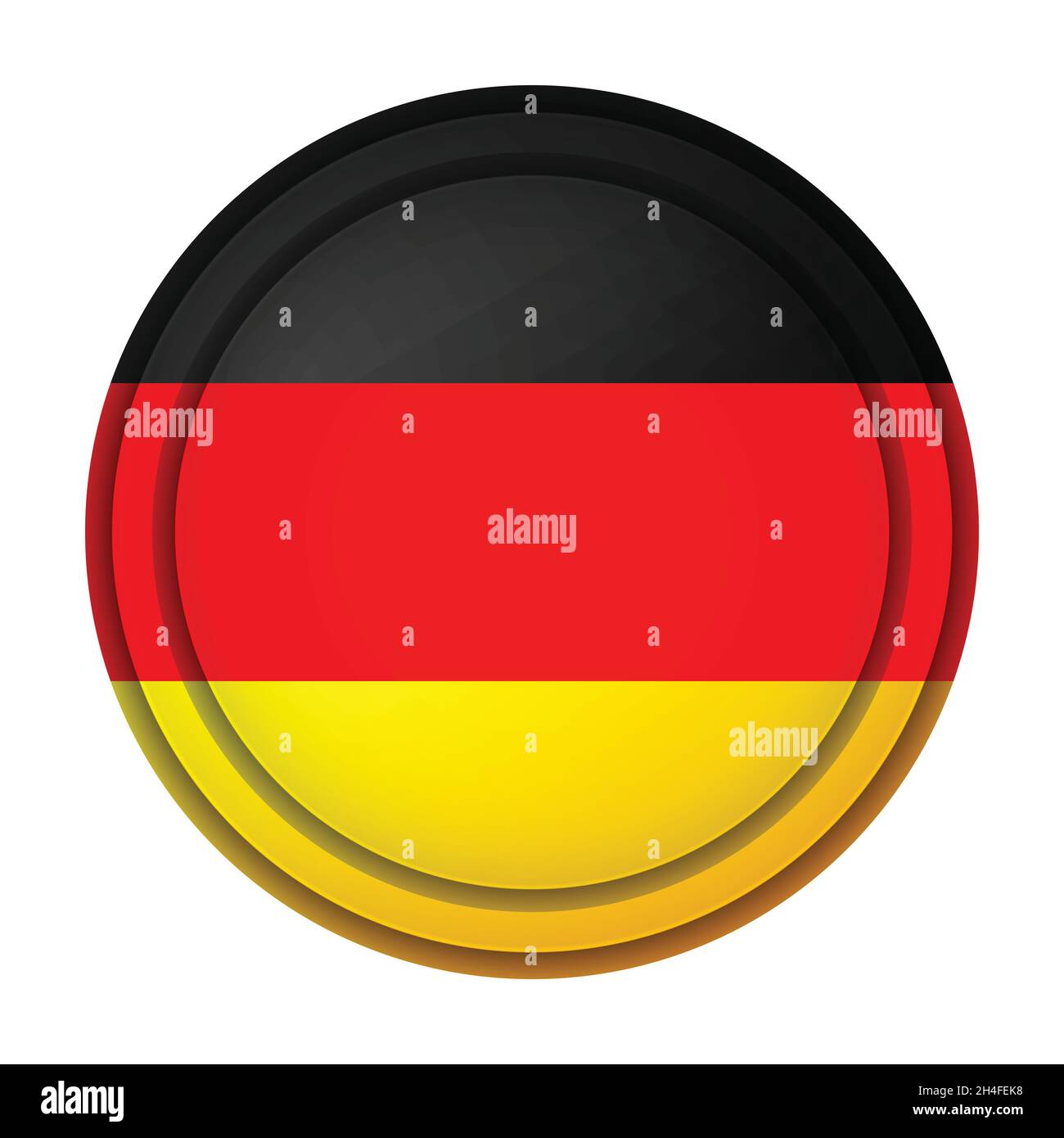 Glass light ball with flag of Germany. Round sphere, template icon ...