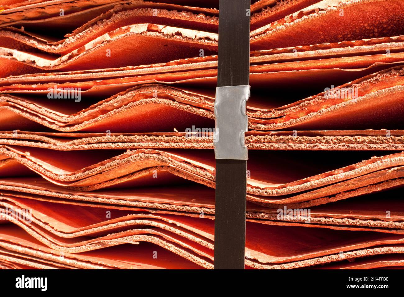 Close up detail of Copper Cathodes Stock Photo - Alamy
