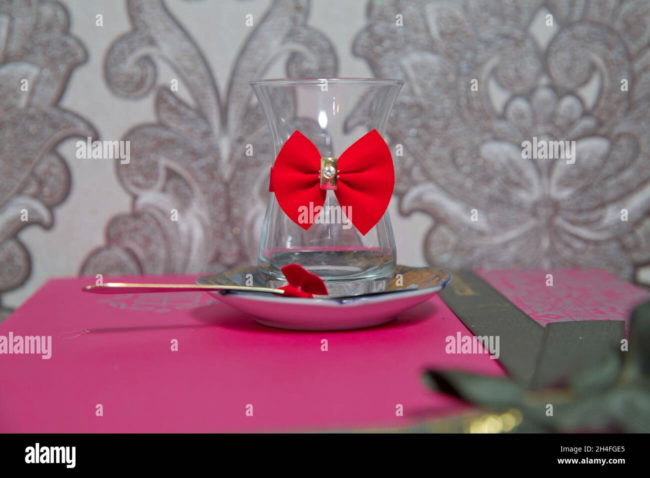 Tea in Azerbaijani traditional armudu pear-shaped glass . Filtered tea ...