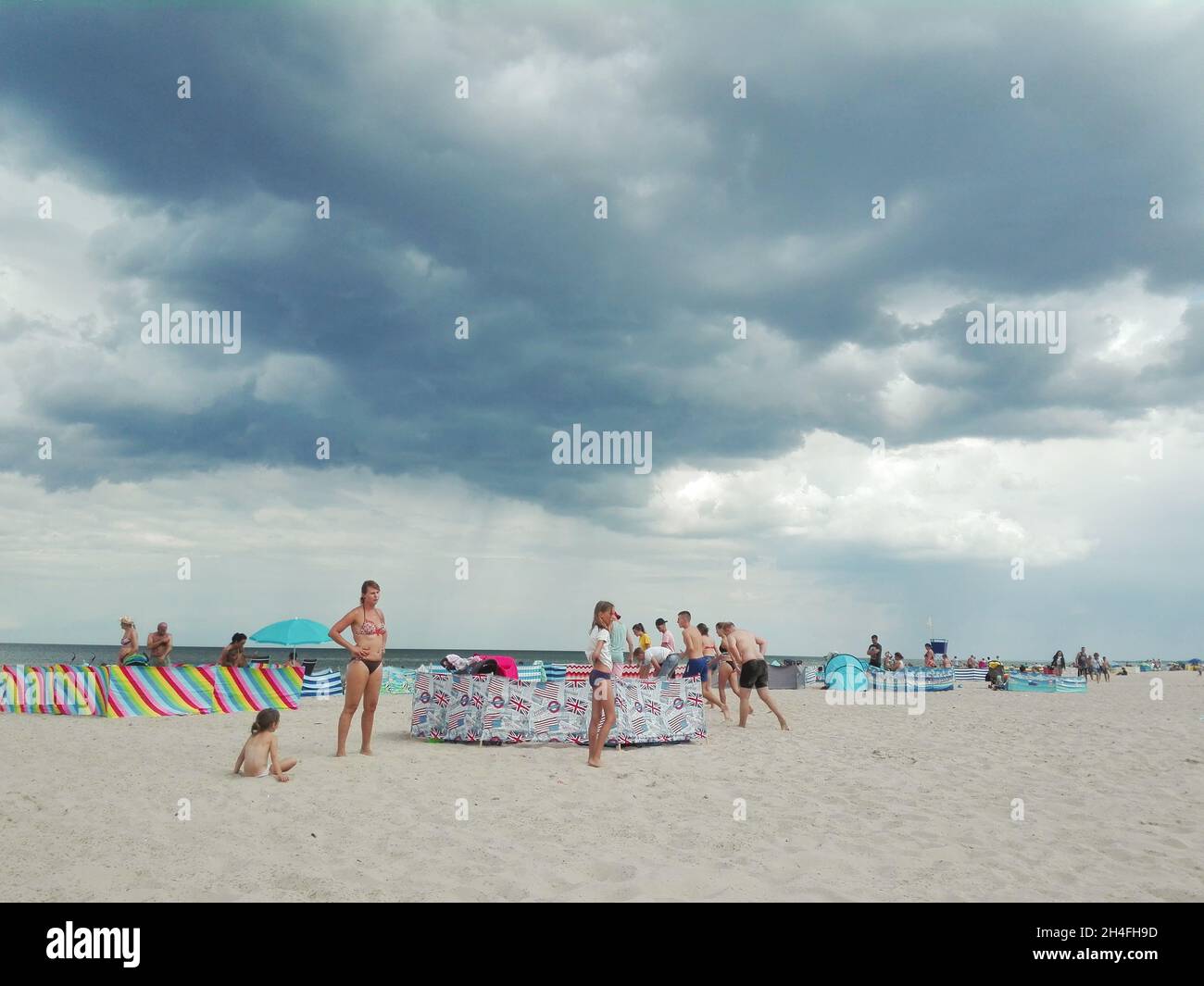 SARBINOWO, POLAND - Jul 14, 2016: The people enjoying their time on a ...