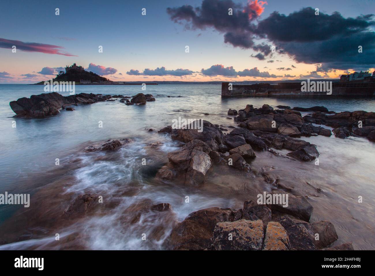 St Michaels Mount Sunset Stock Photo - Alamy