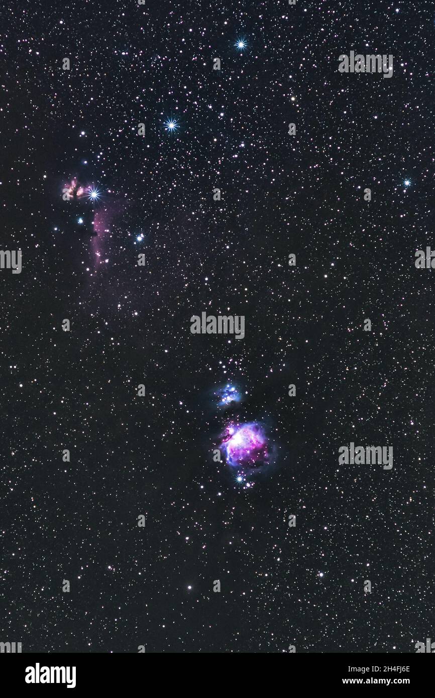 Night sky objects in the Orion constellation. High quality photo Stock ...