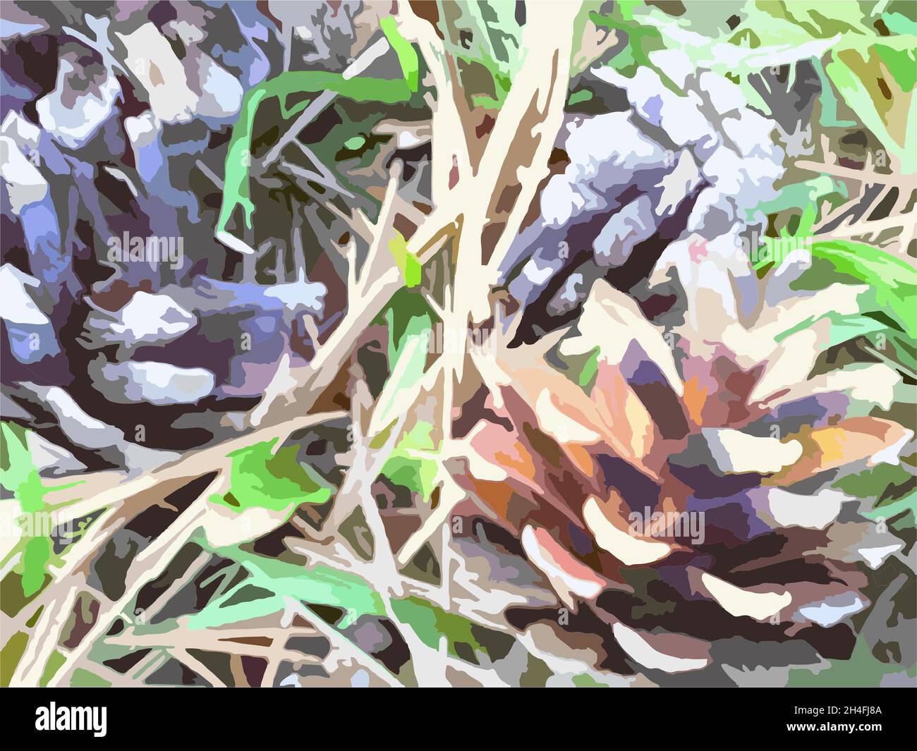 Forest motif for backgrounds and textures or textiles. Grungy ...