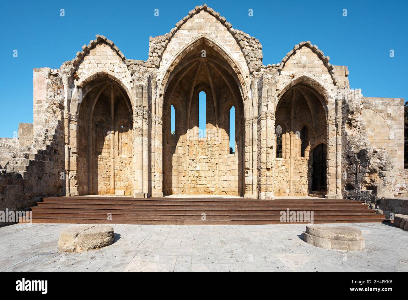 Virgin Mary of the Burgh Church in Rodos island Stock Photo - Alamy