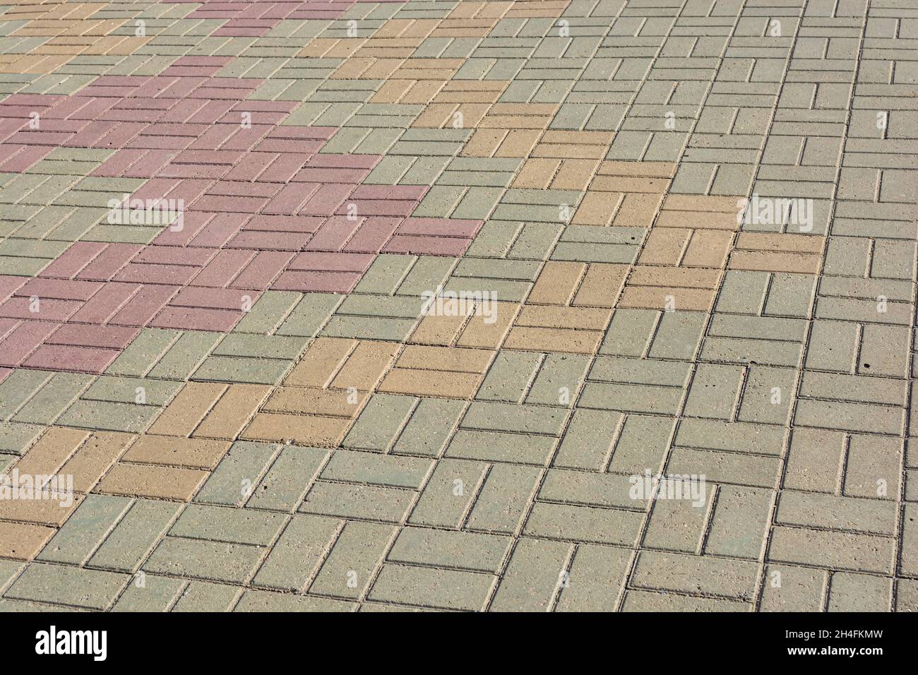 Multicolored background of paving slabs on a city street. Simple ...