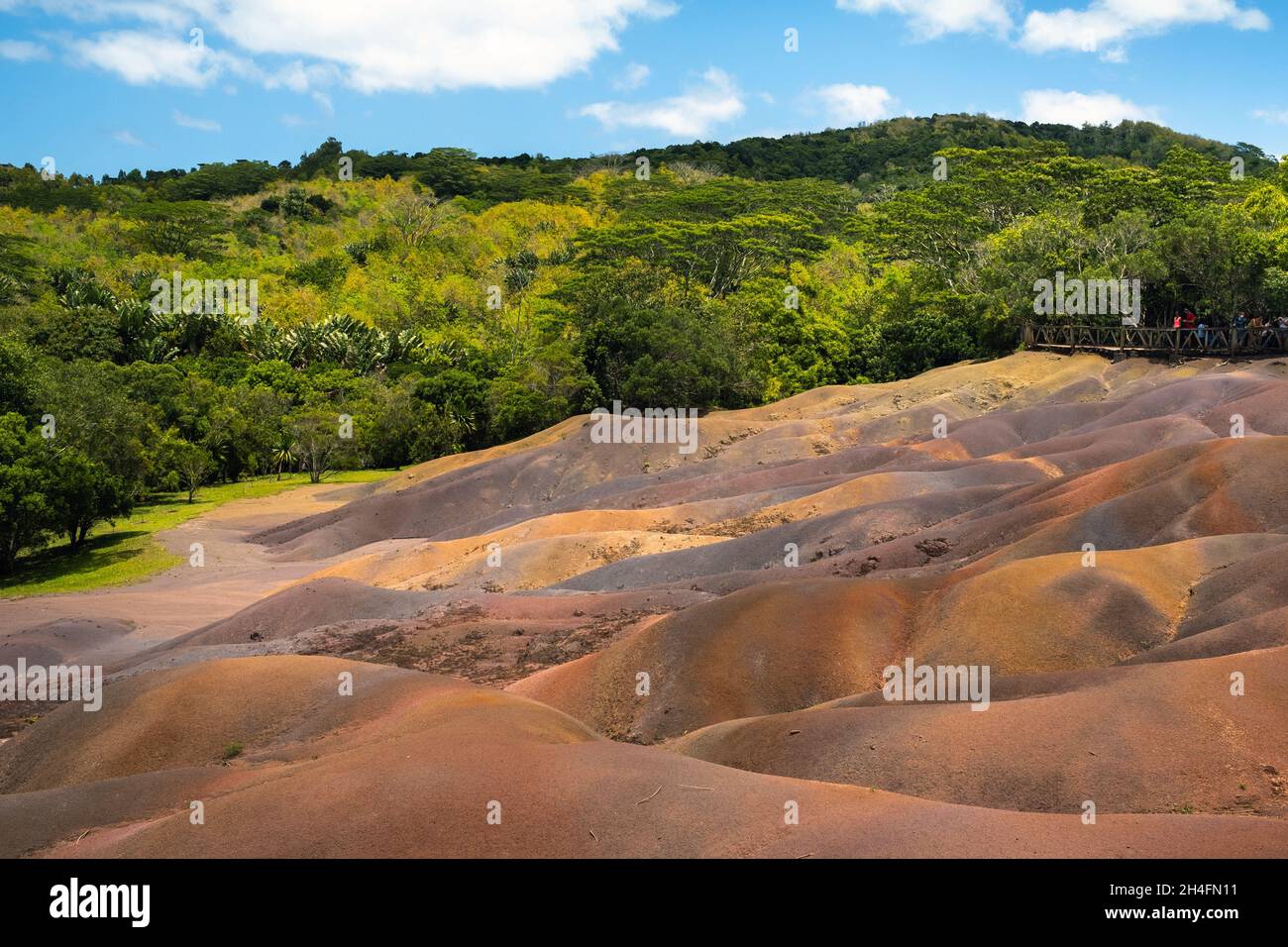 Seven colored lands on the island of Mauritius, nature reserve ...