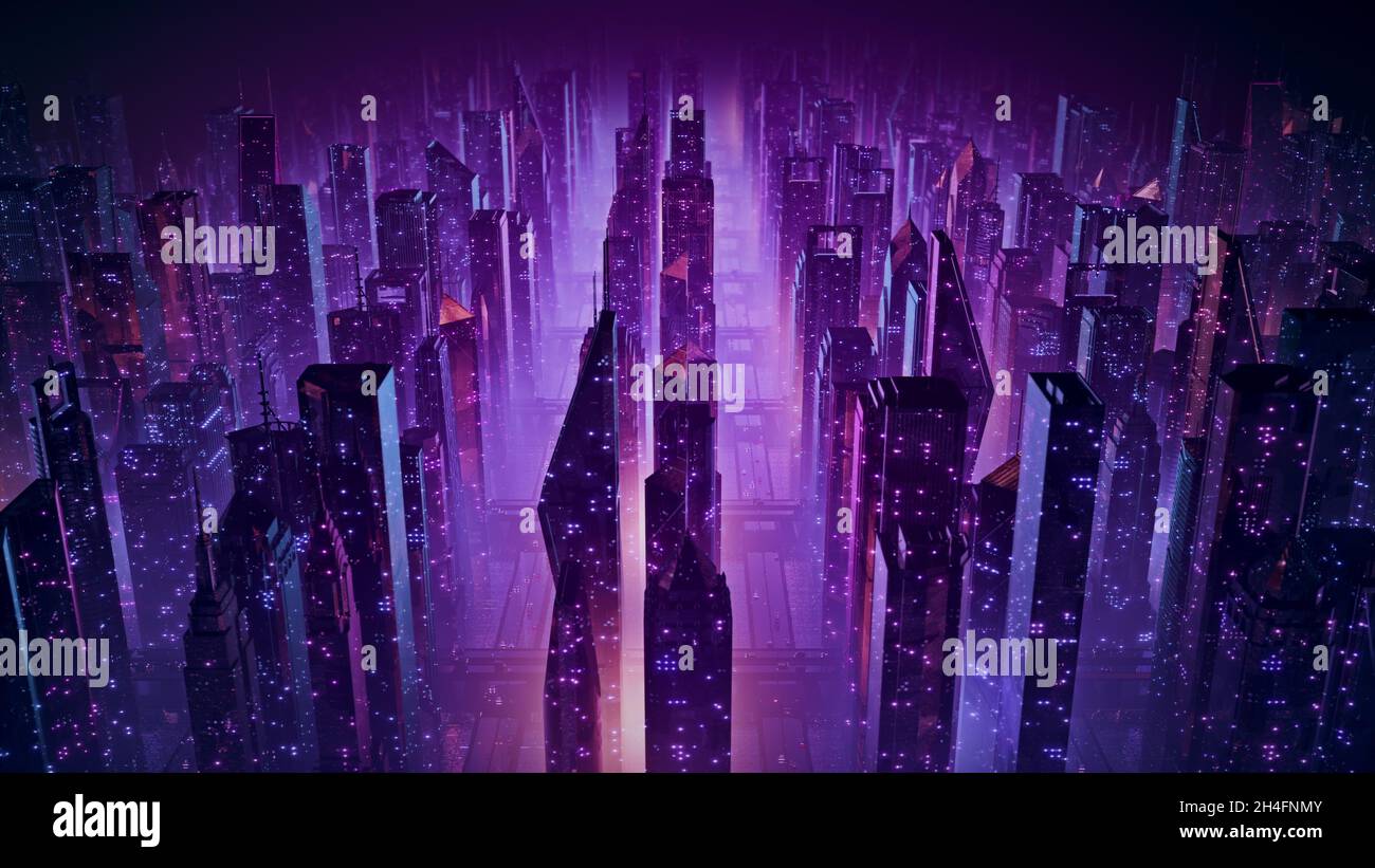 80s Neon City Wallpaper