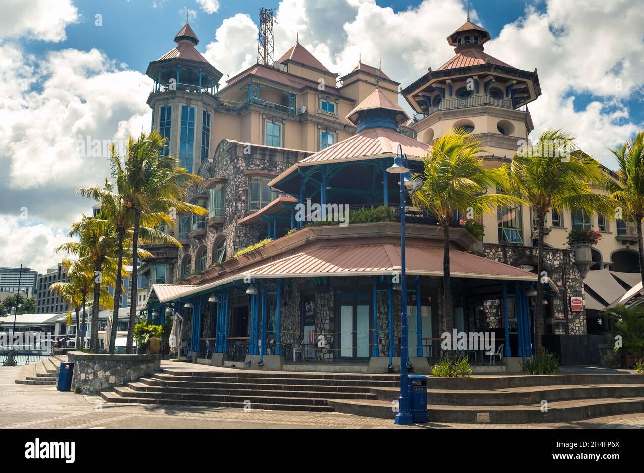 MAURITIUS - DECEMBER 12, 2019. The city center in the capital of ...