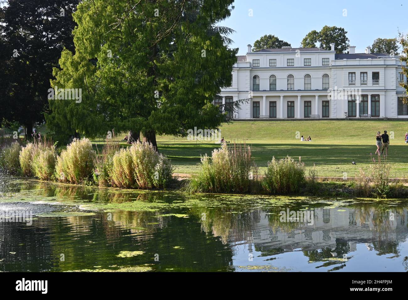 Country House with Ponds Stock Photo - Alamy
