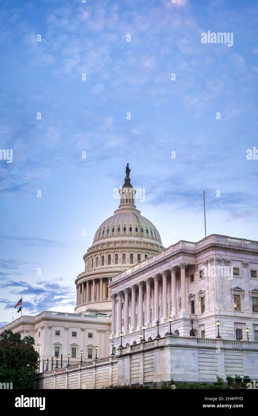 The United States Capitol, the meeting place of the United States ...