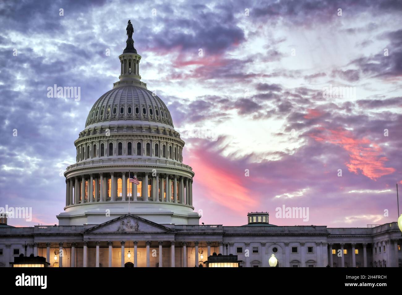 The United States Capitol, the meeting place of the United States ...