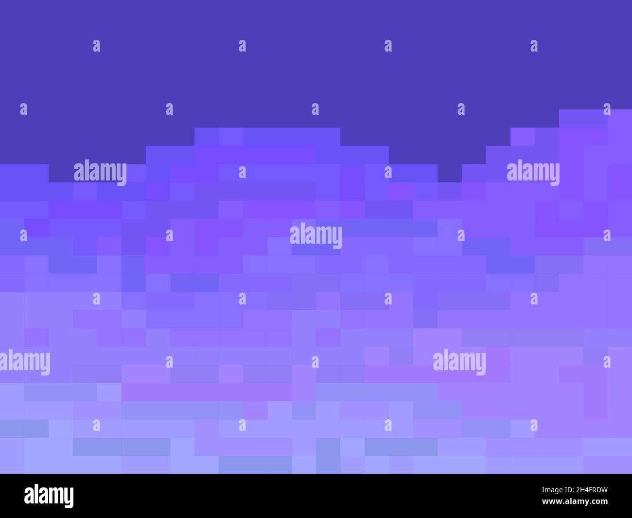 Night hilly landscape in pixel art style. Retro 8-bit video game of the ...