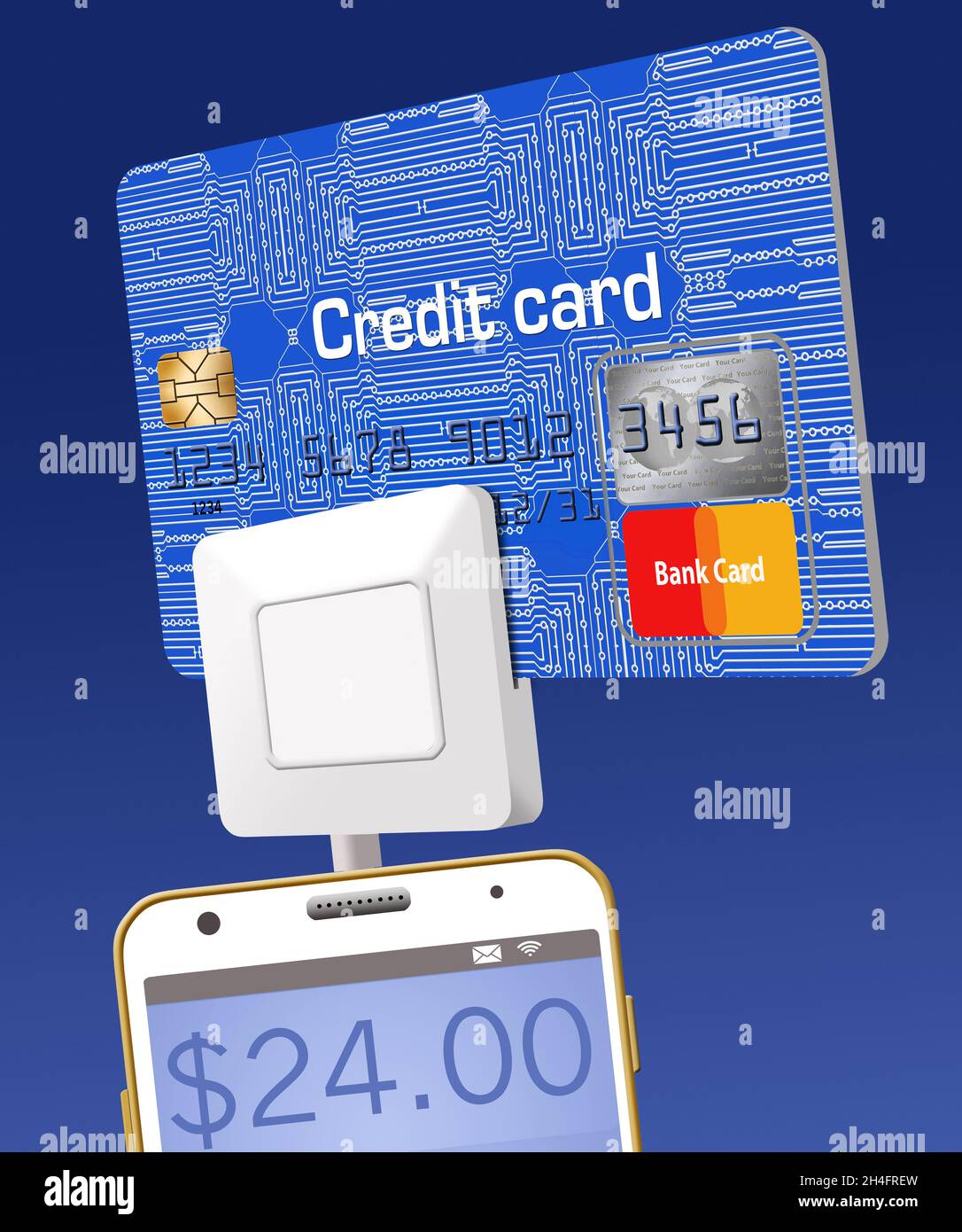 Here is a cell phone credit card reader as it read the info on a credit ...