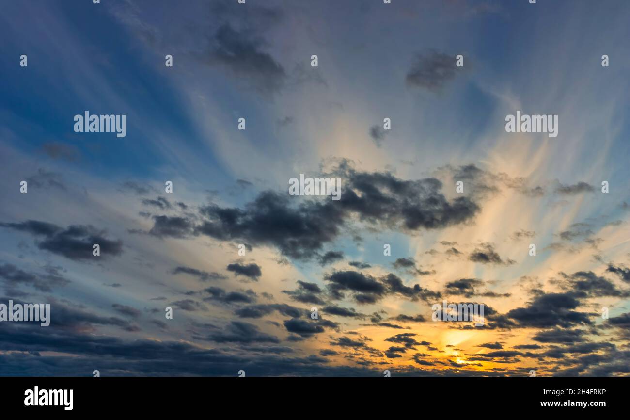 sky sunset clouds, natural dramatic sky Stock Photo - Alamy
