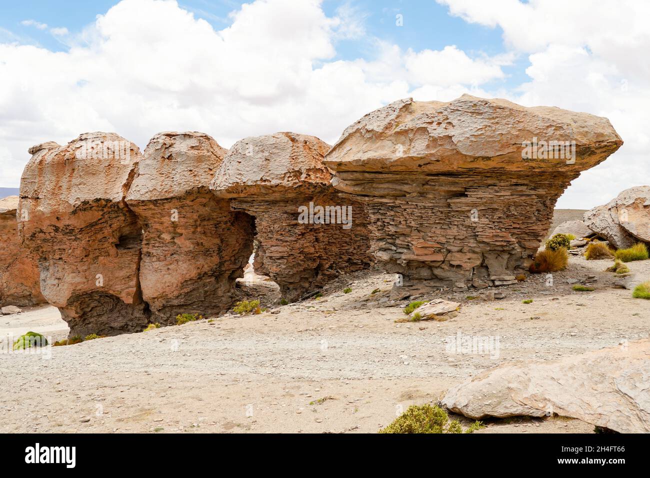 Oddly shaped rocks in the desert of Bolivia Stock Photo - Alamy