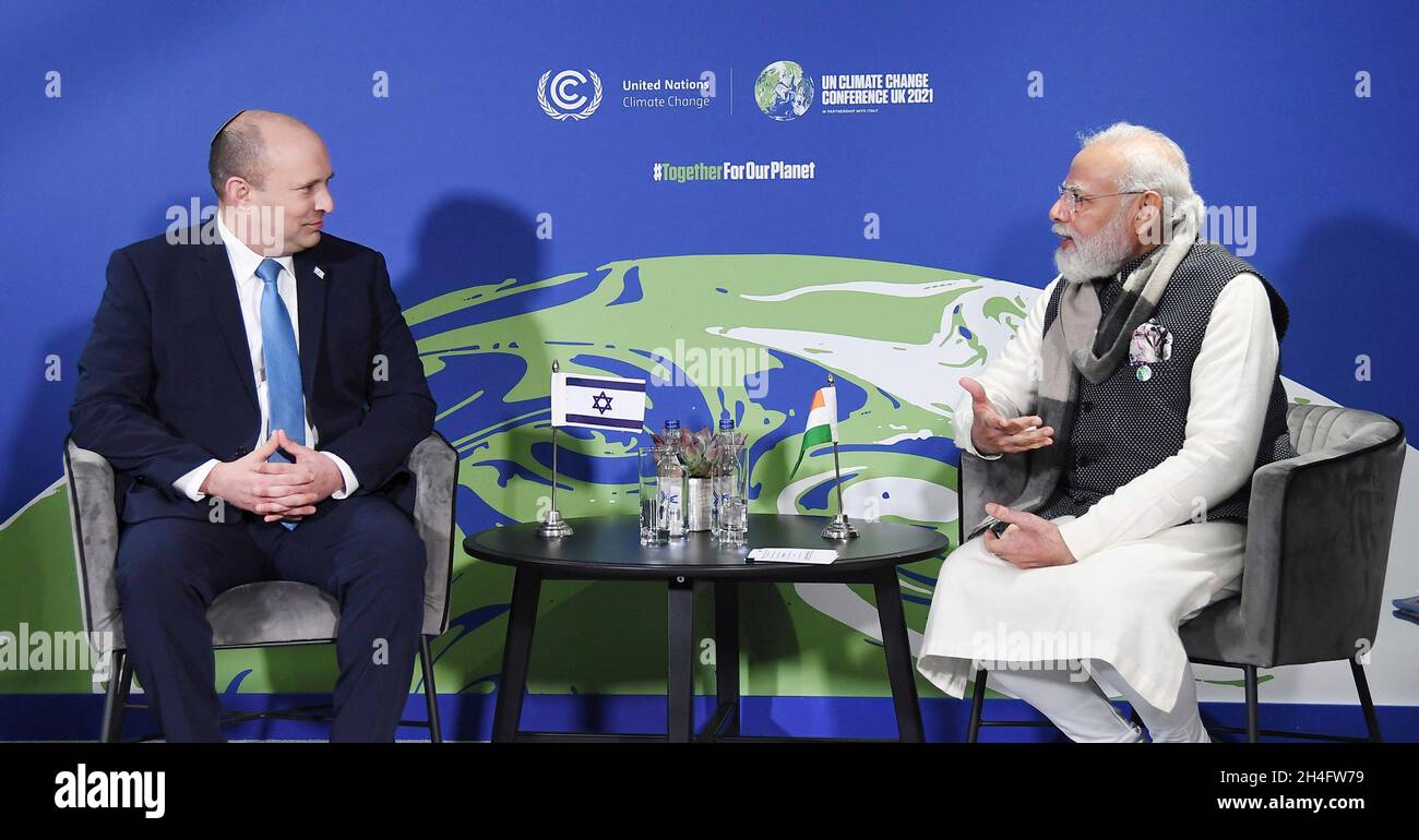 Glasgow, United Kingdom. 02nd Nov, 2021. Indian Prime Minister Narendra Modi during a bilateral ...