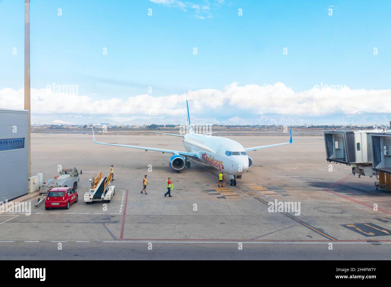 Jet2 Airbus 320 321 on ramp in Palma airport Stock Photo - Alamy