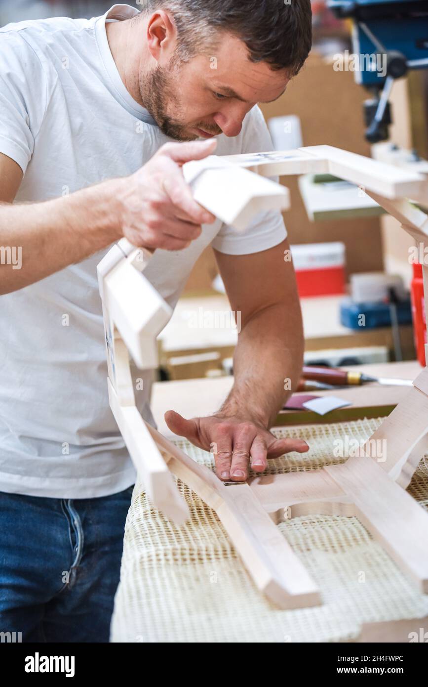 Carpenter making hi-res stock photography and images - Alamy