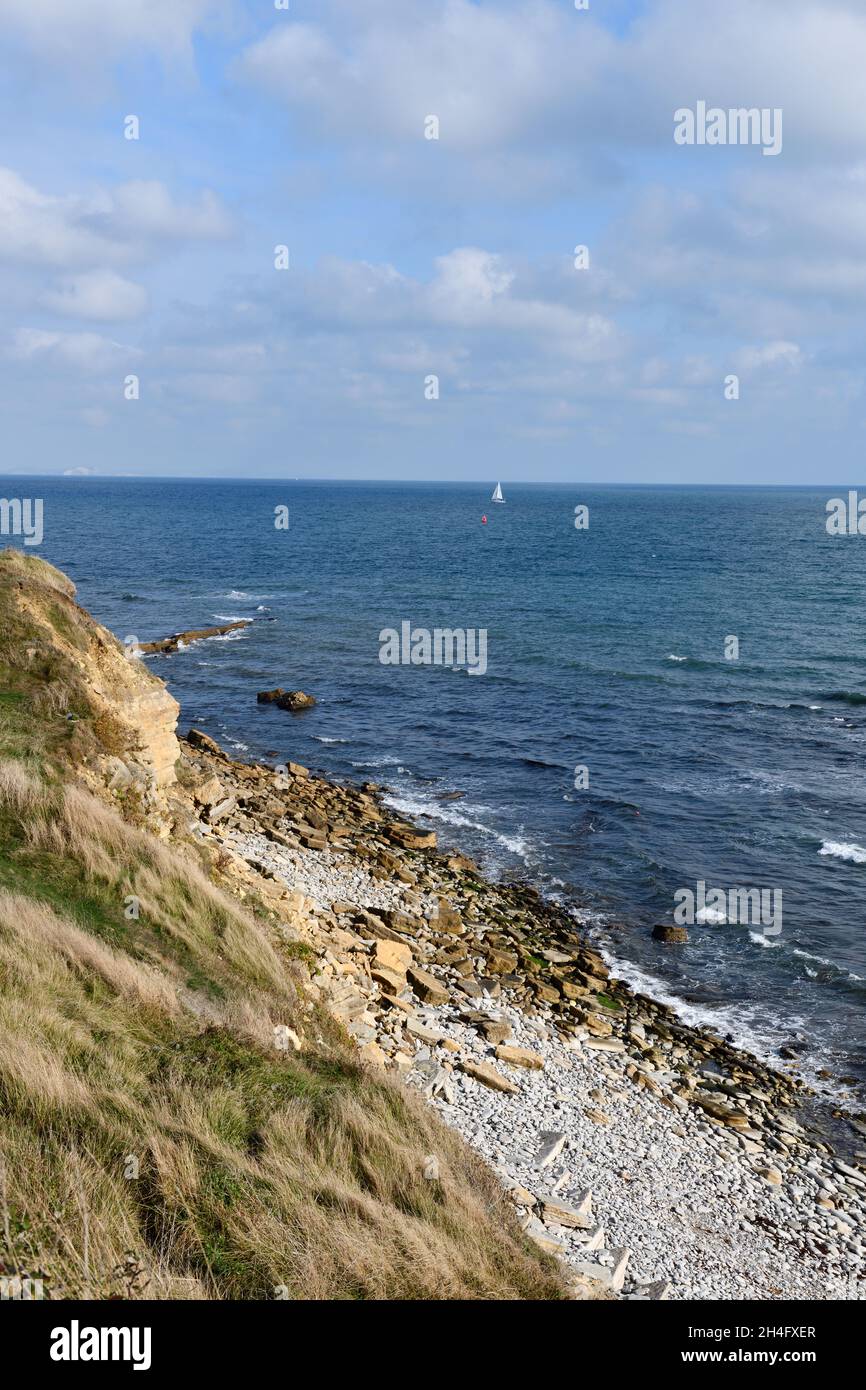 Peveril Point looking out to the Isle of Wight Dorset England uk Stock ...