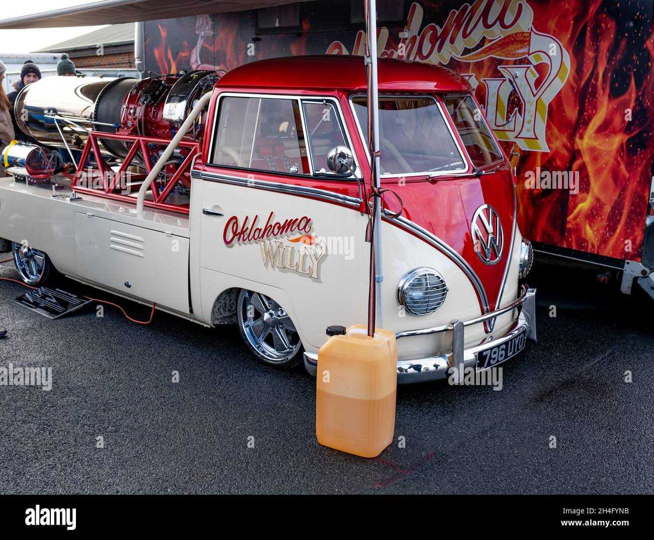 Oklahoma Willy jet engine VW drag racing van on public display in the ...