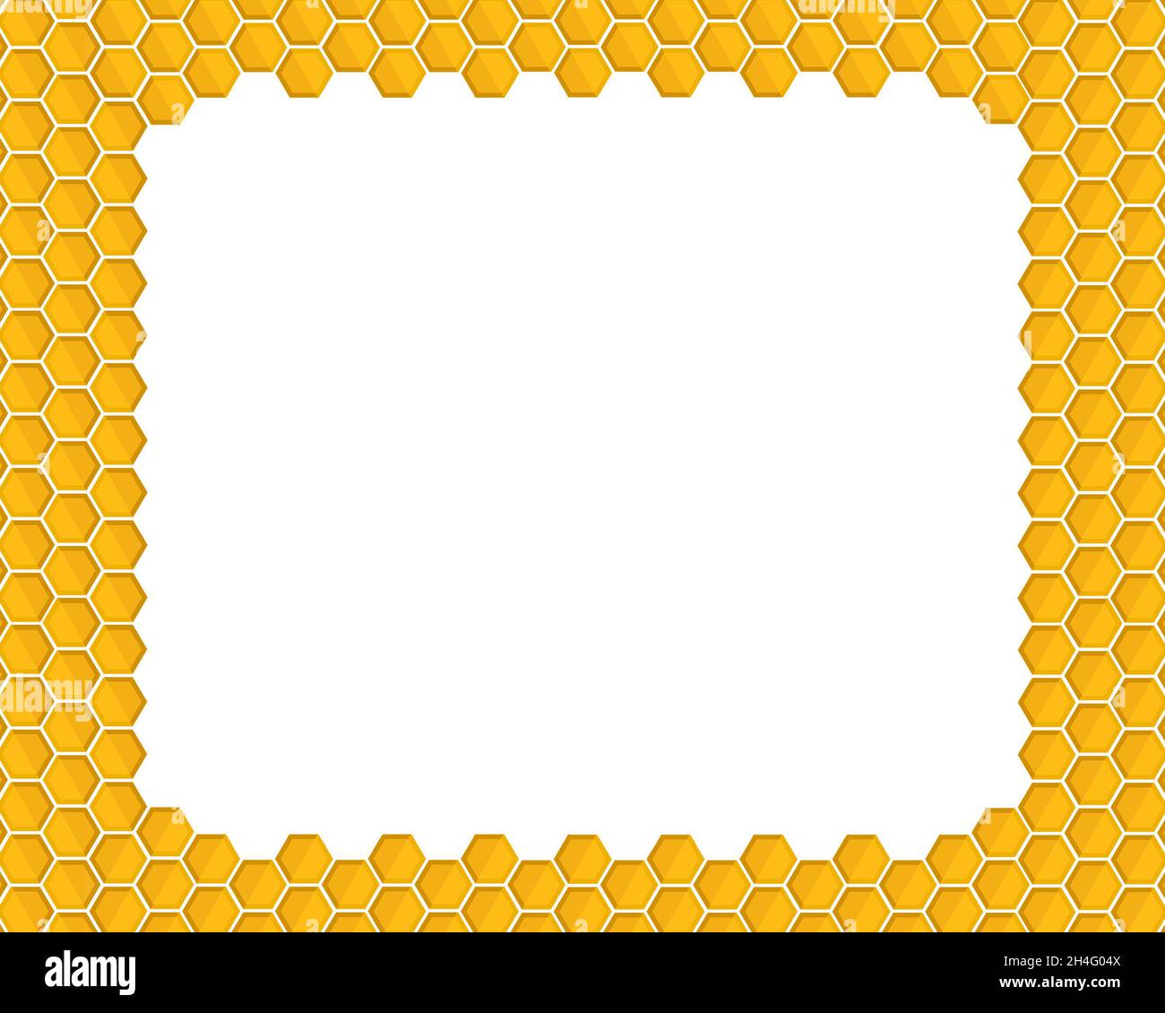 Honeycomb pattern border or frame with copy space for presentation or ...