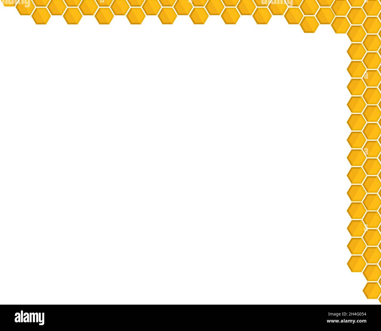 Honeycomb pattern border or frame with copy space for presentation or ...