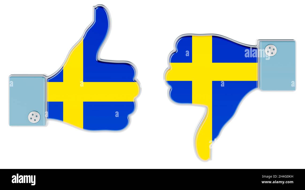 Sweden flag hand on Cut Out Stock Images & Pictures - Alamy