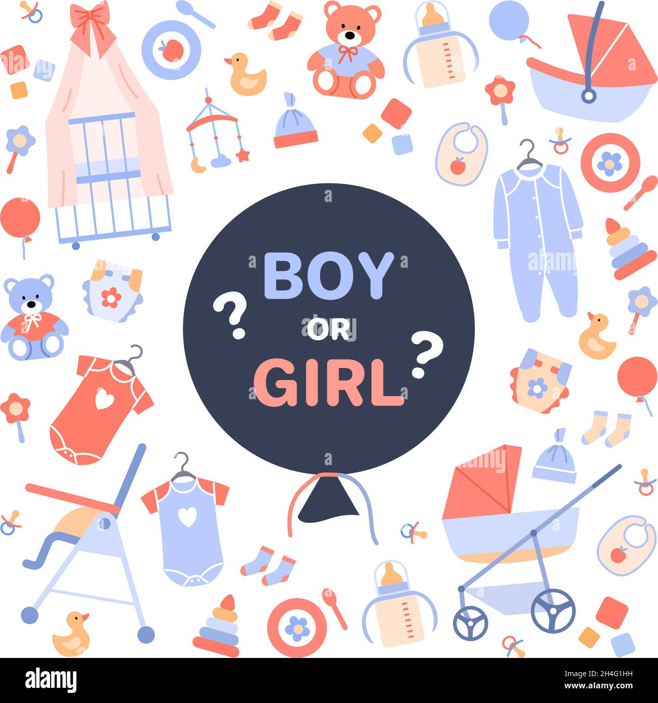 Gender reveal pink or blue background Stock Vector Images - Alamy