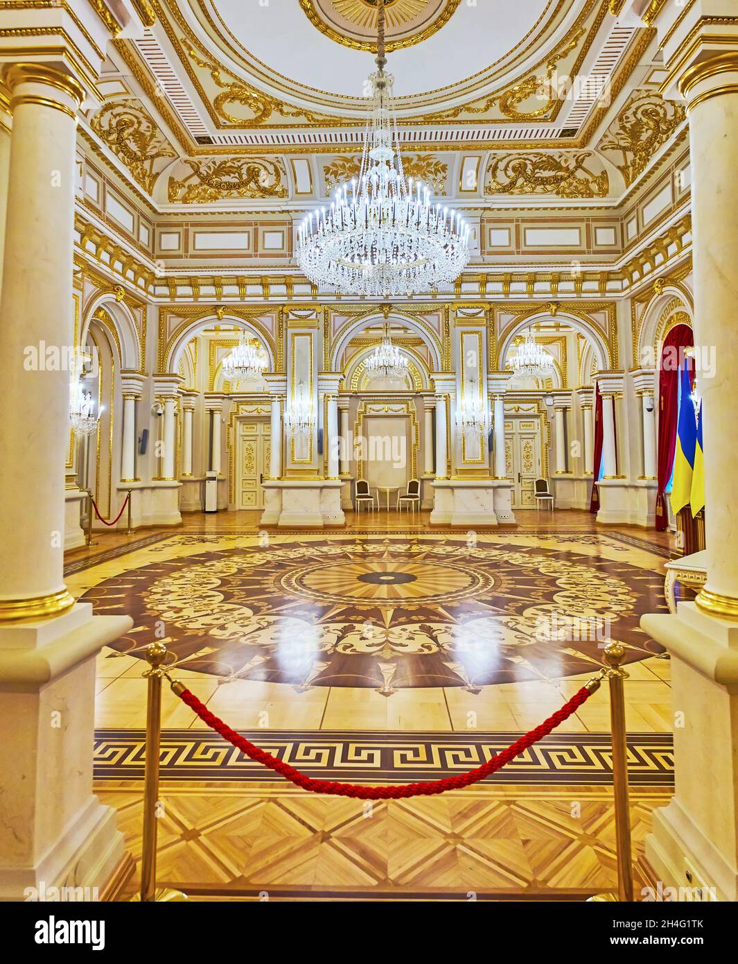 KYIV, UKRAINE - JUNE 25, 2021: Enjoy the complex decoration of the ...