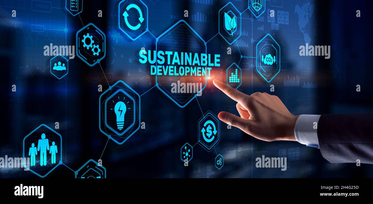 Sustainable Balanced Development. Balance between nature and science ...