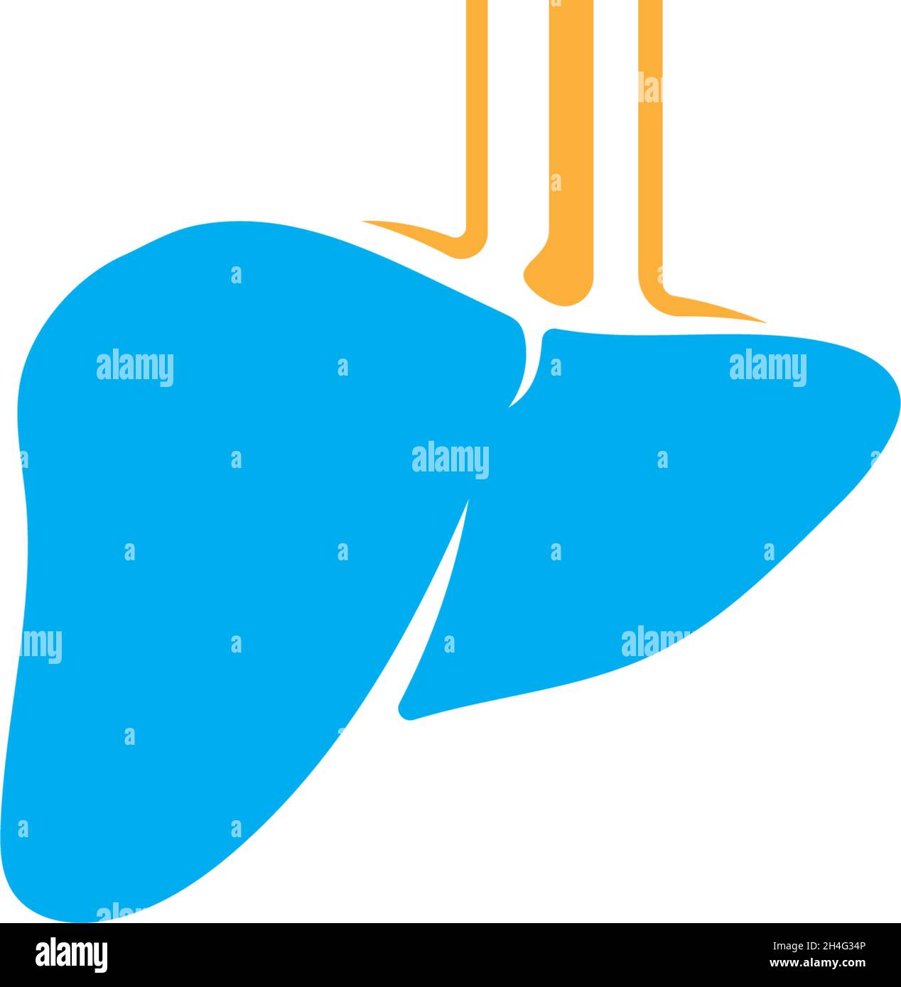 Human liver icon logo design template vector Stock Vector Image & Art ...